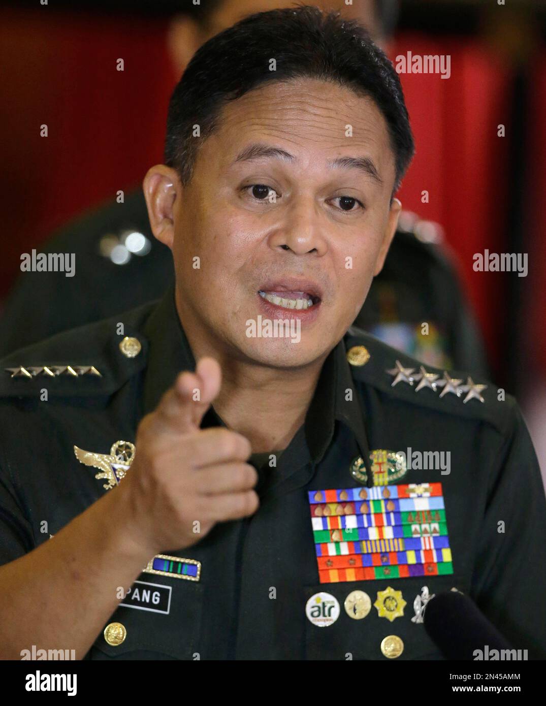 Philippine Armed Forces Chief Gen. Gregorio Pio Catapang gestures as he ...