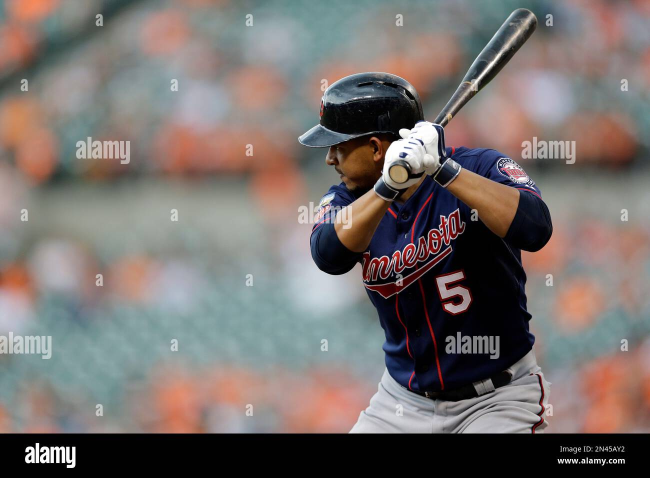 Minnesota Twins' Eduardo Escobar stands in the batter's box during a ...