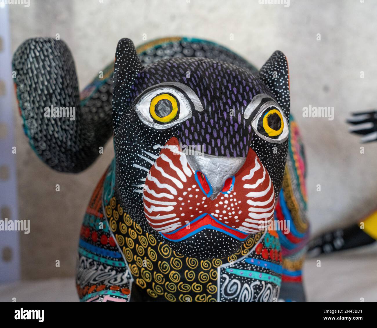 An alebrije jaguar in an artisan's shop / workshop in San Antonio ...