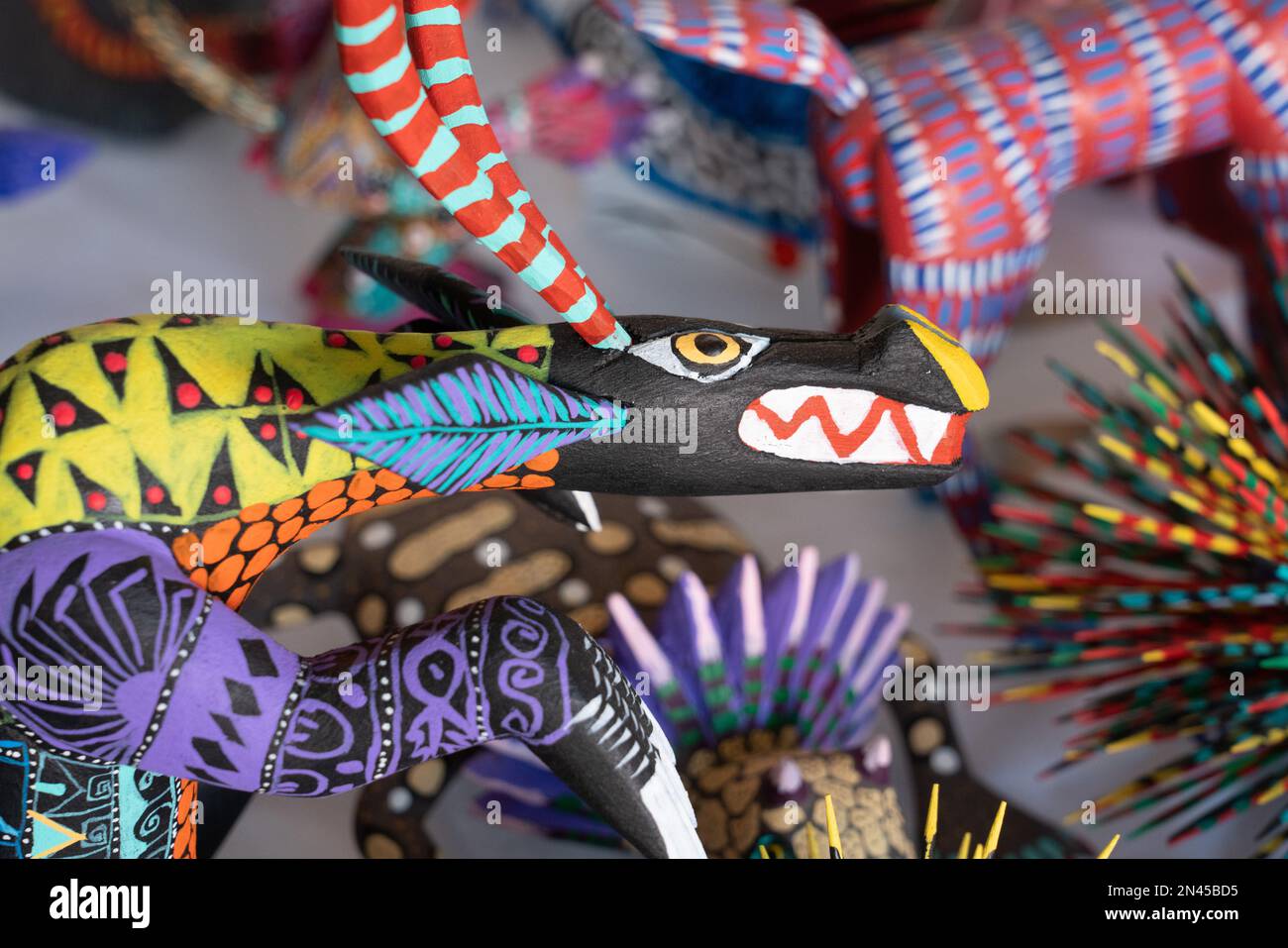 An alebrije dragon in an artisan's shop / workshop in San Antonio ...
