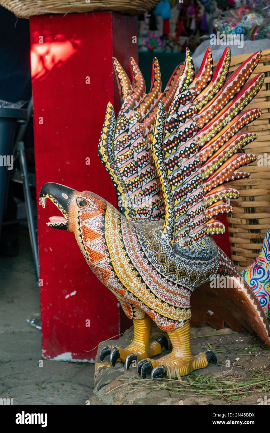 An alebrije eagle in an artisan's shop / workshop in San Antonio ...