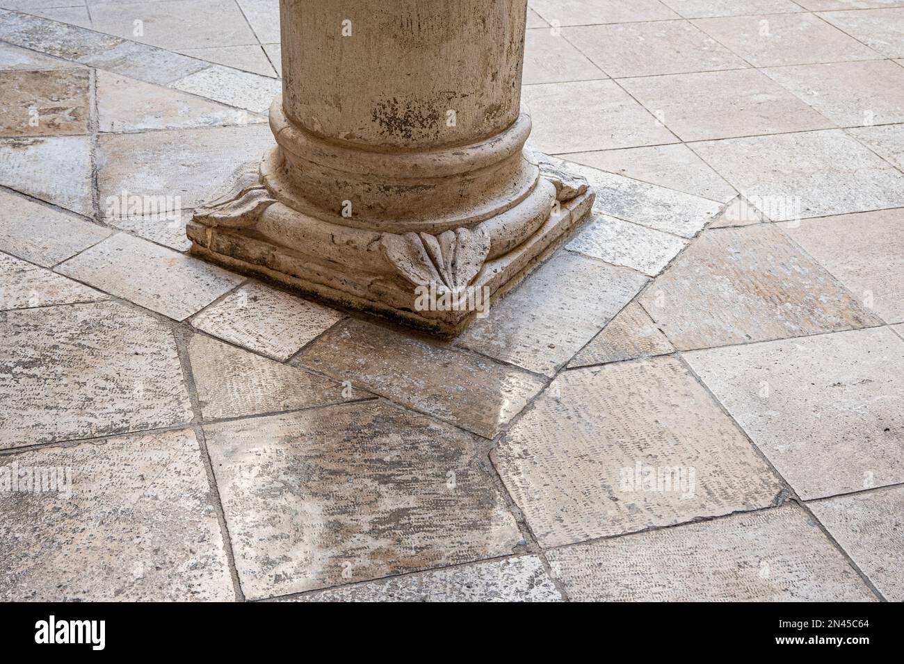 The column details of Rector's Palace in Dubrovnik, Croatia Stock Photo ...