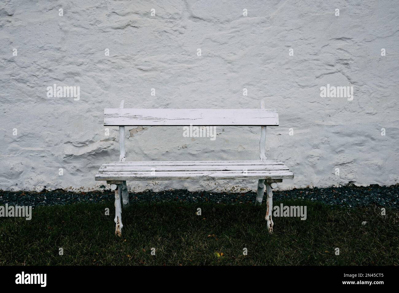 Wooden seat in church yard hi-res stock photography and images - Alamy