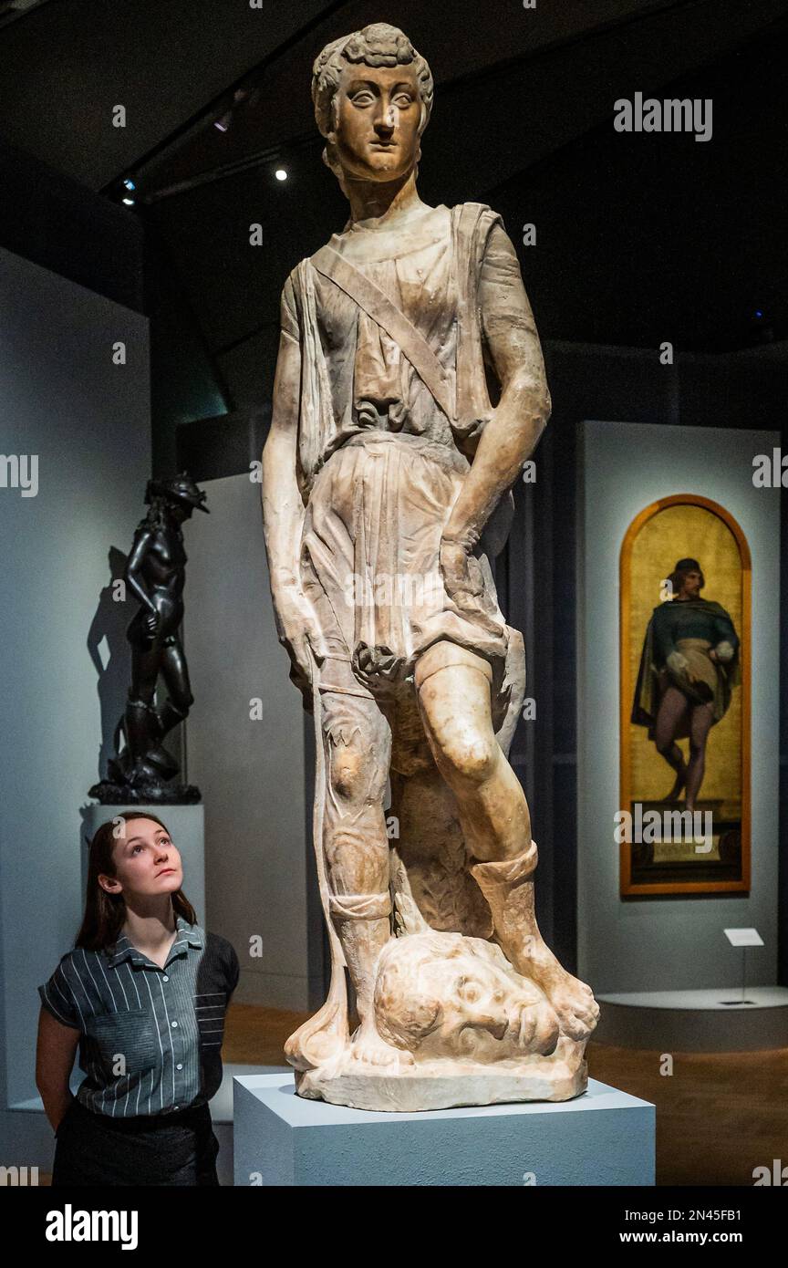 London, UK. 8th Feb, 2023. Donatello's David with head of Goliath, 1430 ...