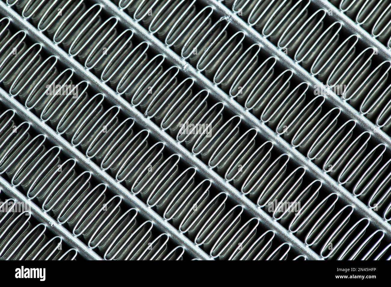 Texture of a honeycomb of an automotive aluminum car cooling radiator ...