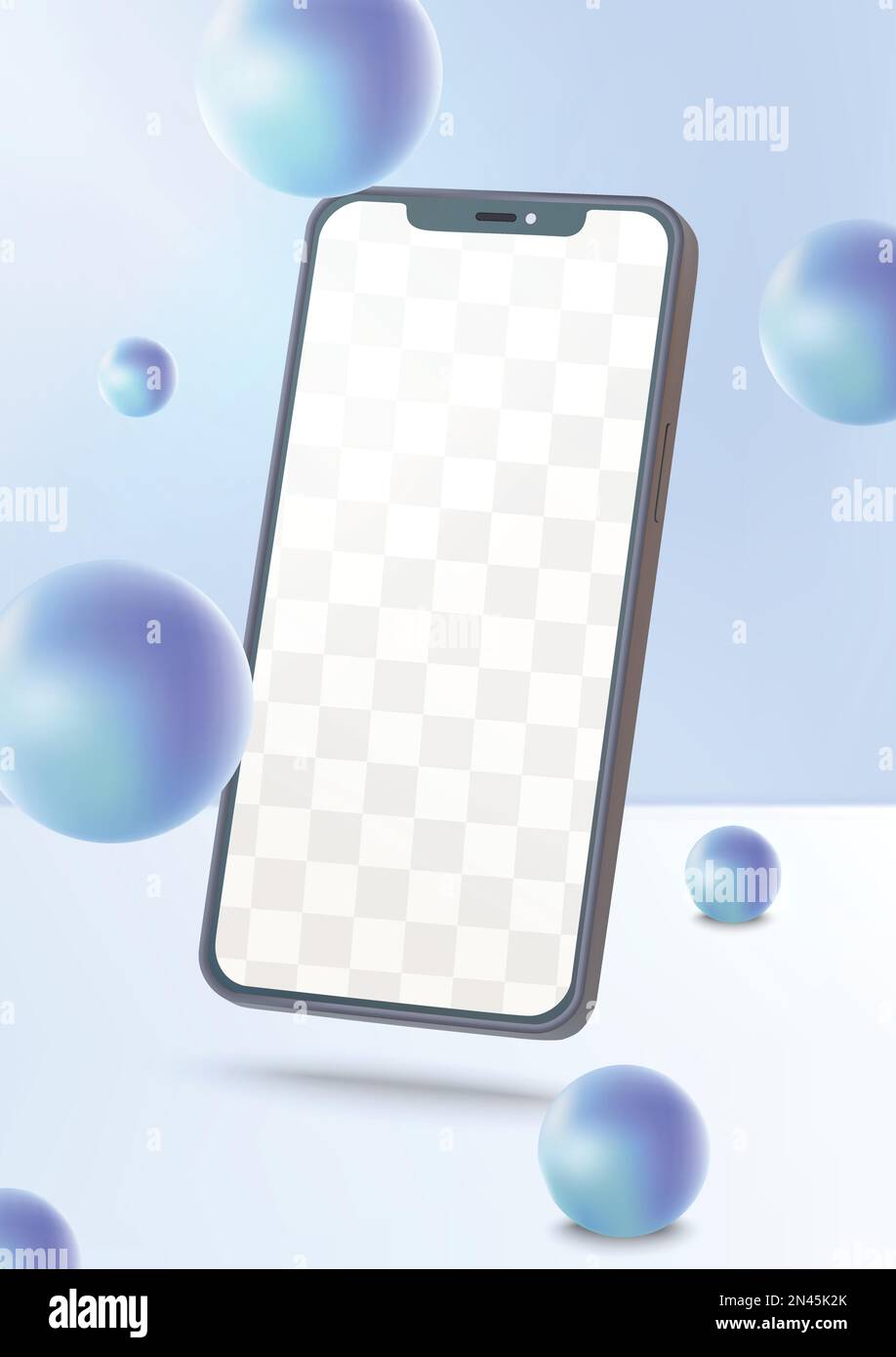 Realistic phone vector mockup app presentation display Stock Vector ...