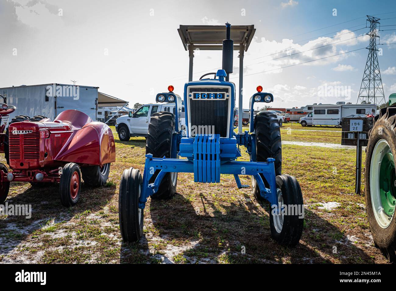 Fort Meade, FL - February 22, 2022: High perspective front view of a ...