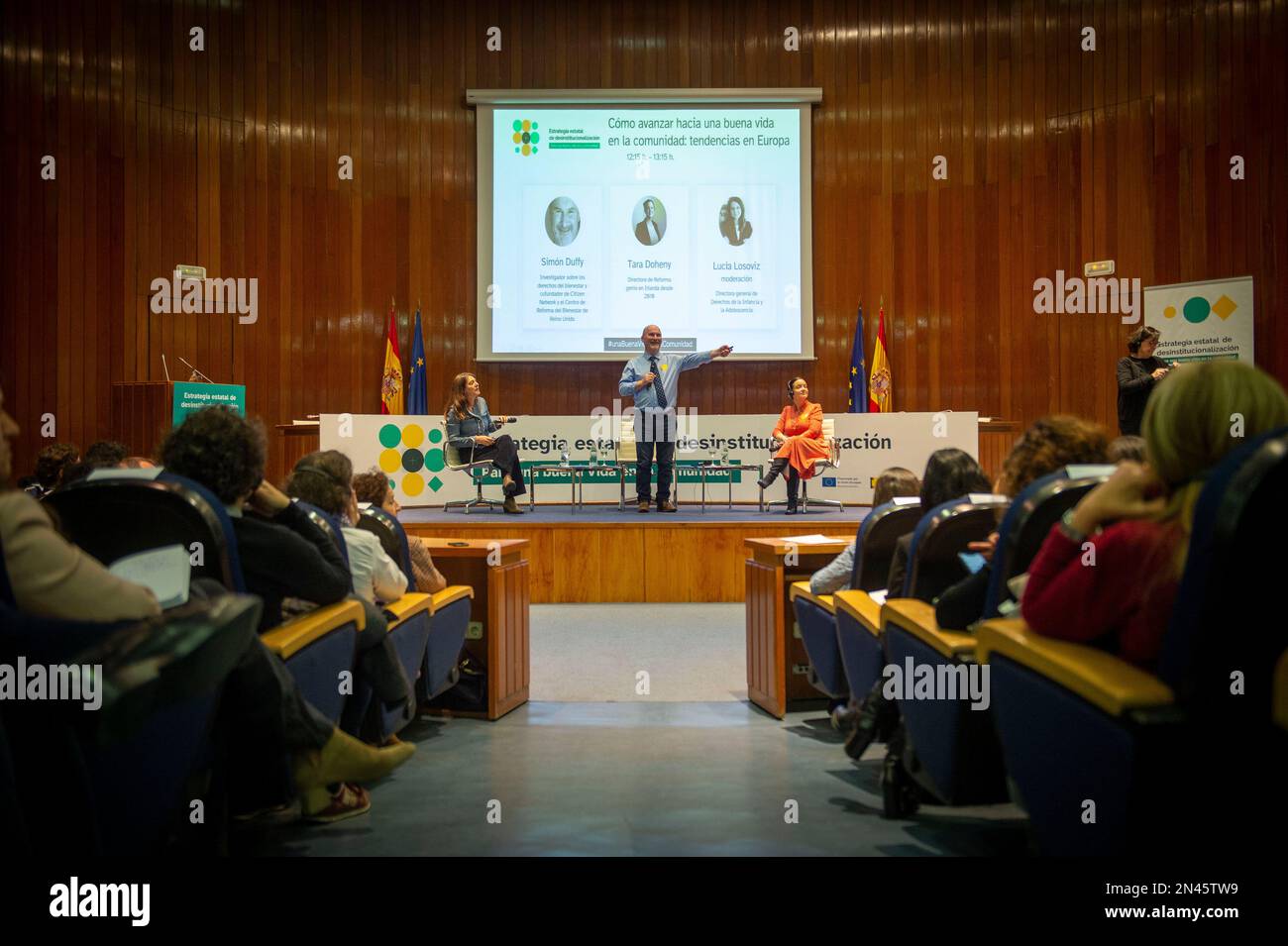 Researcher Simon Duffy speaks during the presentation of the State ...