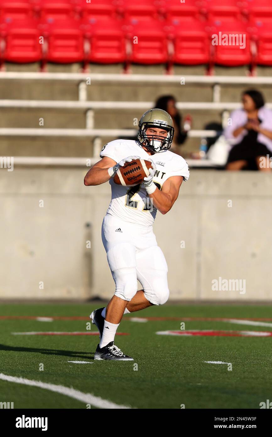 Bryant Bulldogs Paul Canevari #23 during warmups against the Stony ...