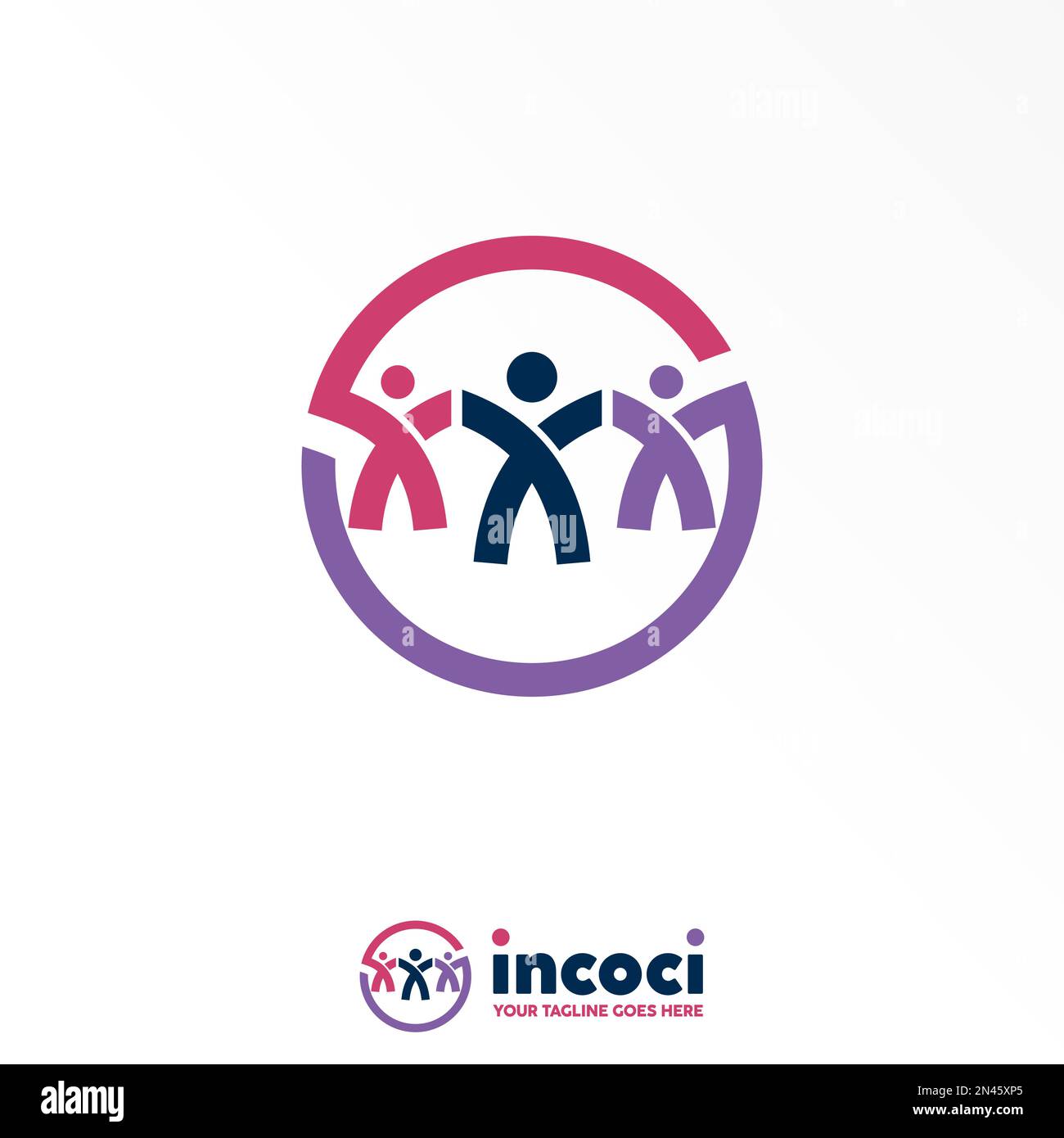 Three people or body in Happy position image graphic icon logo design ...