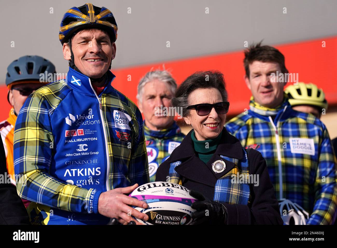 The Princess Royal and former Scotland captain Rob Wainwright during ...