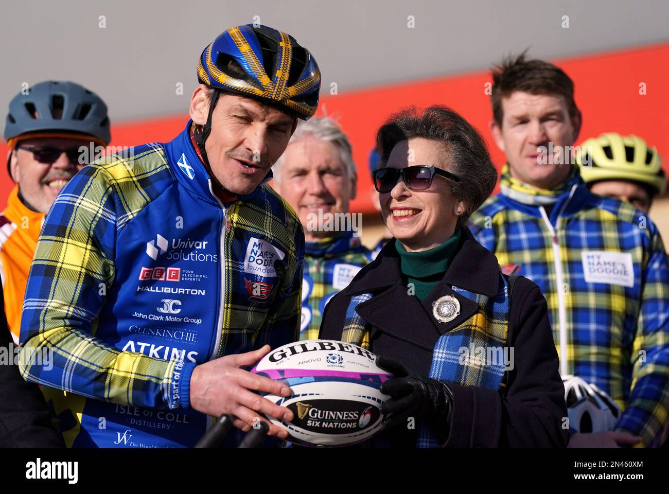 The Princess Royal and former Scotland captain Rob Wainwright during ...