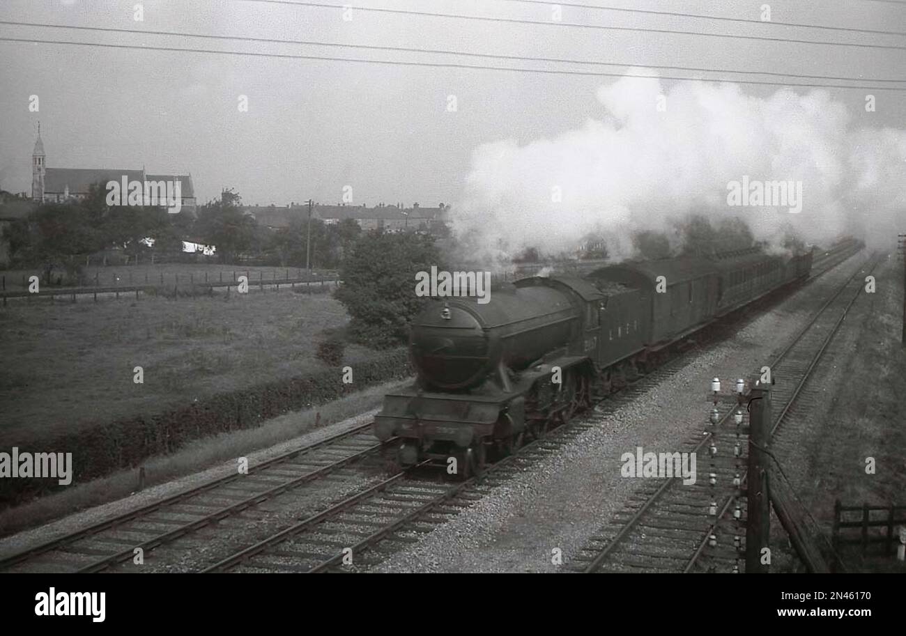 LNER K3 Class 2-6-0 steam locomotive No.2937 on a passenger train Stock ...