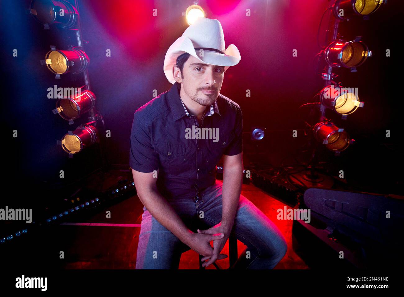 American country singer-songwriter and musician Brad Paisley poses for ...