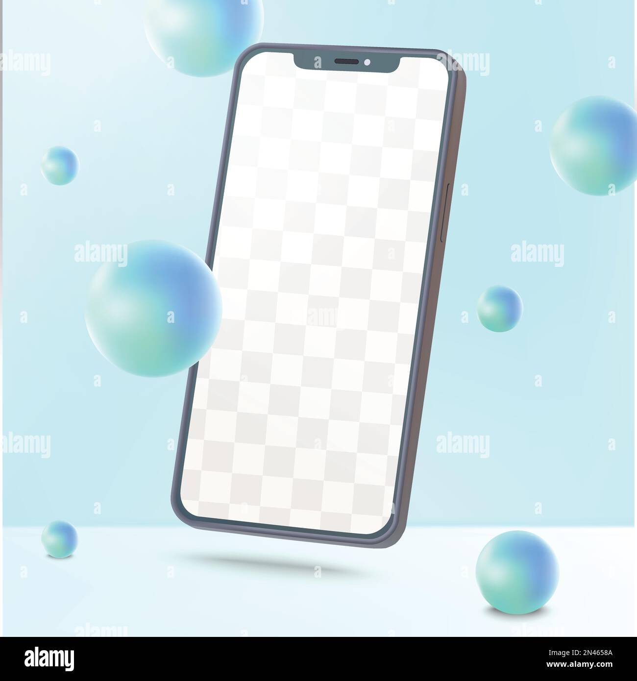 Mobile device screen presentation 3D realistic vector smartphone with ...