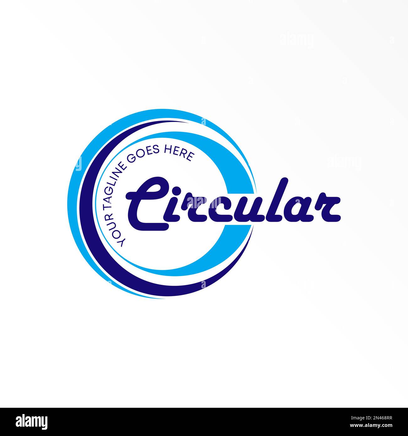 Letter or word CIRCULAR font with cutting Circle image graphic icon ...