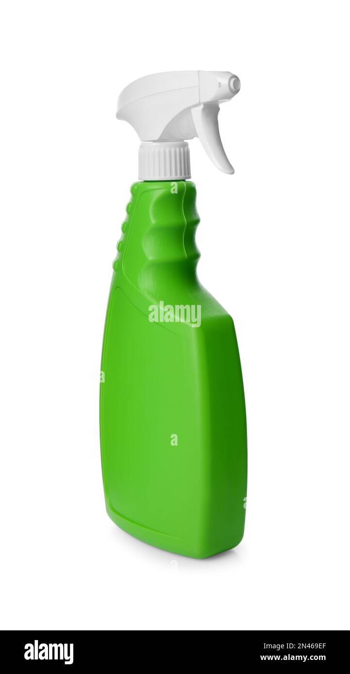 Green spray bottle of cleaning product isolated on white Stock Photo ...