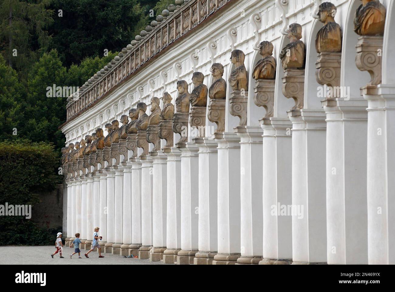 In this Aug. 7, 2014, photo, children walk in to the 244-meter long ...