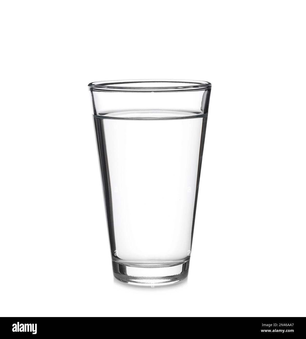 Glass of pure water isolated on white Stock Photo - Alamy