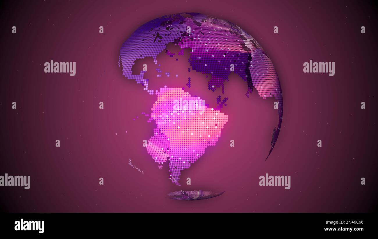 Techy earth map globe. Abstract colorful particles earth globe Stock ...