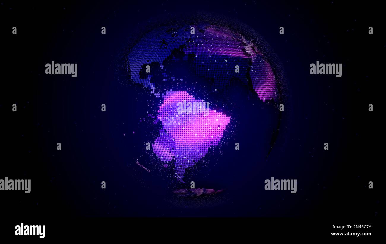Animation colorful world map hi-res stock photography and images - Alamy