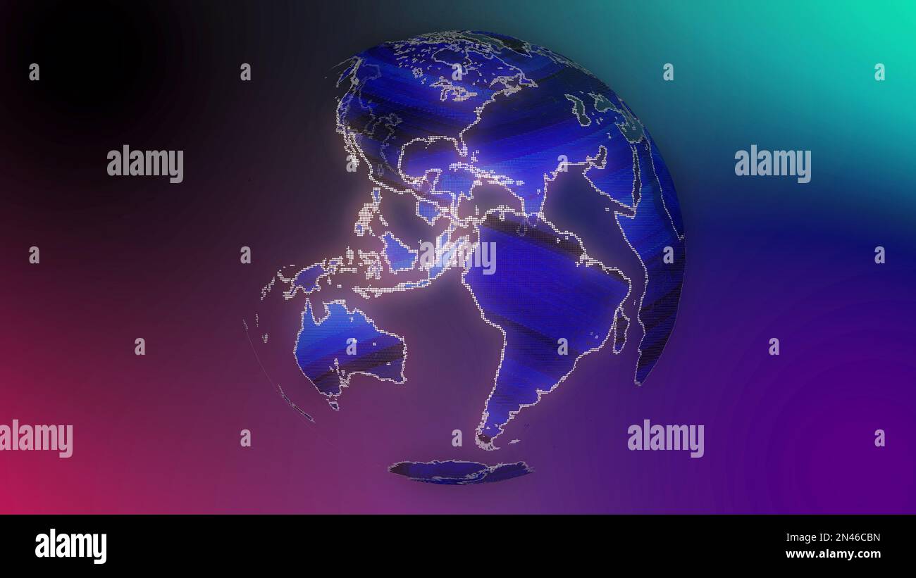 Animation colorful world map hi-res stock photography and images - Alamy