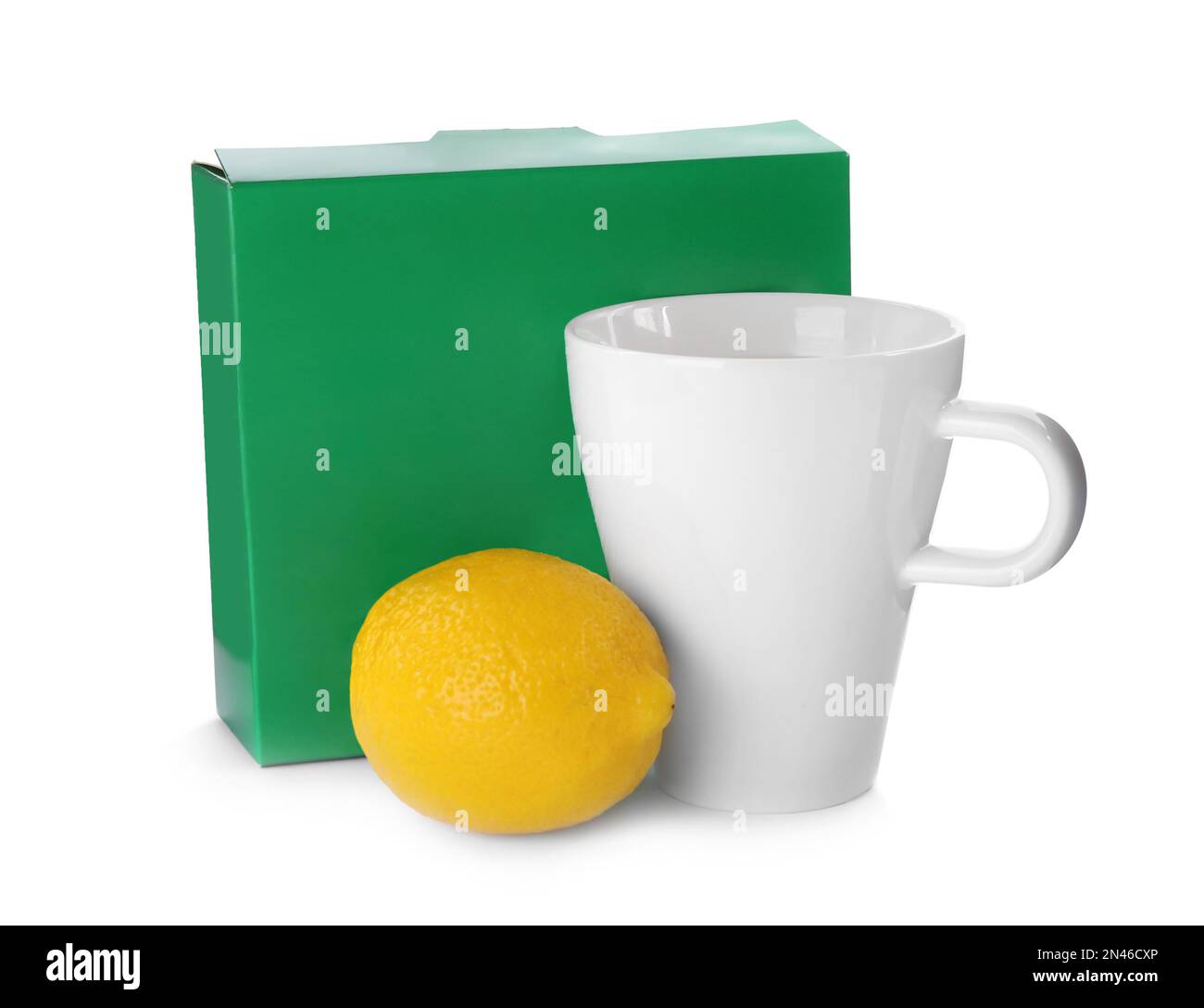 Box green tea lemon Cut Out Stock Images & Pictures - Alamy