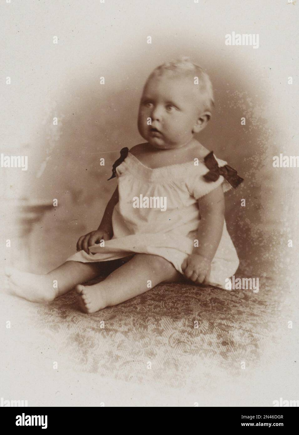 Old photo taken in Germany around 1900. A baby Stock Photo - Alamy