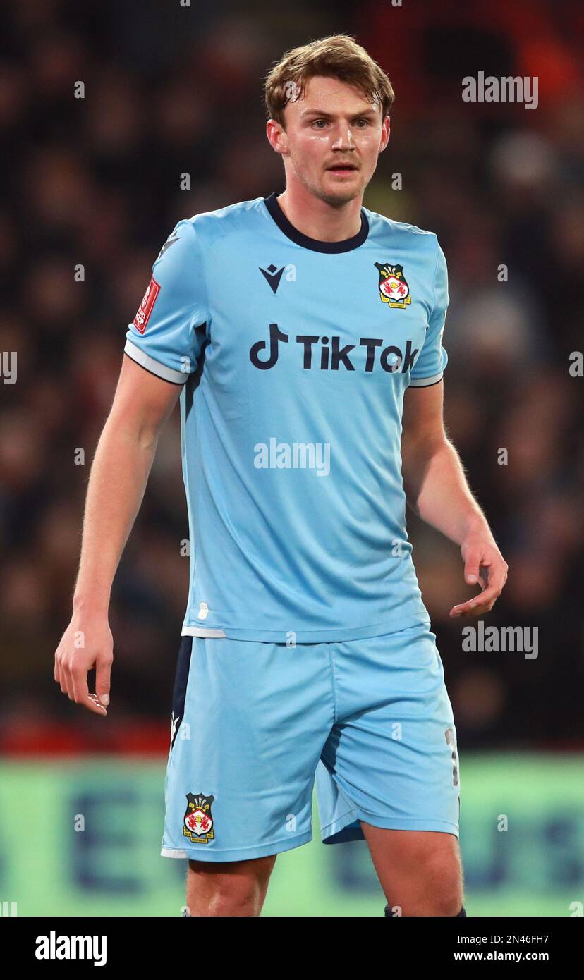 Sheffield, England, 7th February 2023. Sam Dalby of Wrexham during the ...