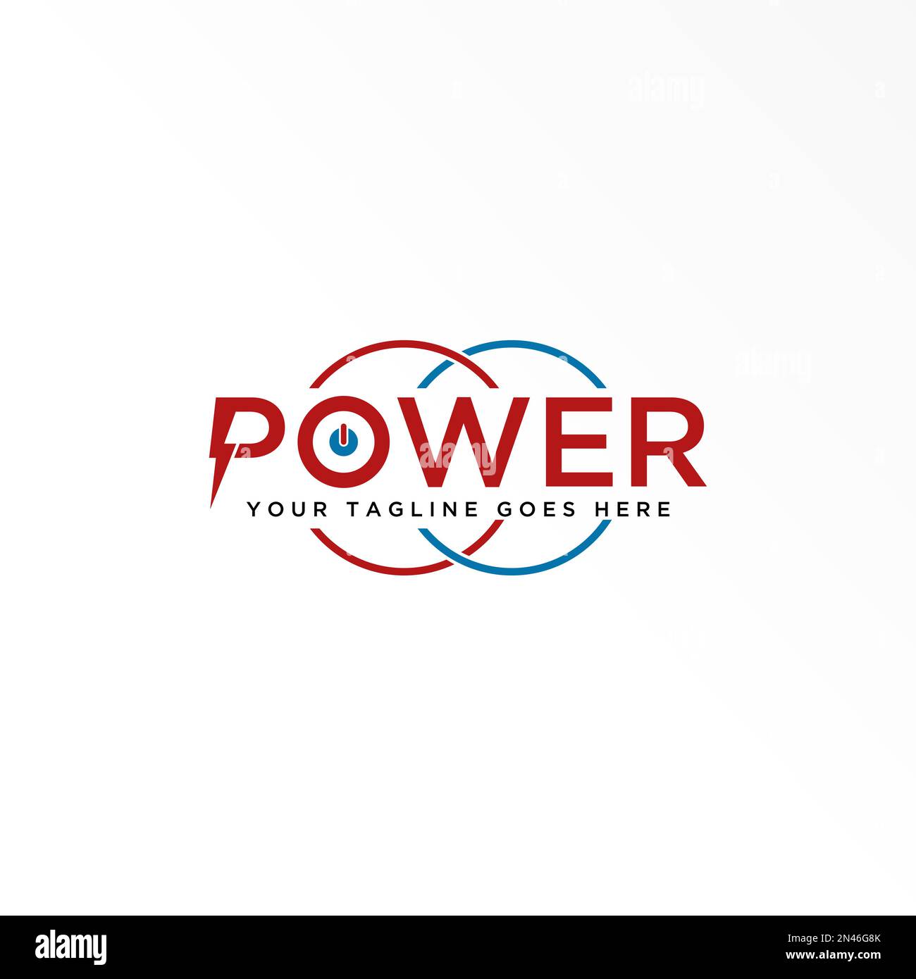 Letter or word POWER sans serif font with cutting Outline Circle image ...