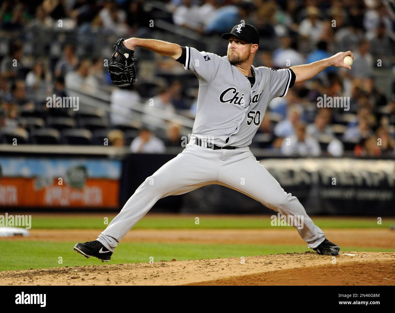 Chicago White Sox starter John Danks pitches against the New York ...