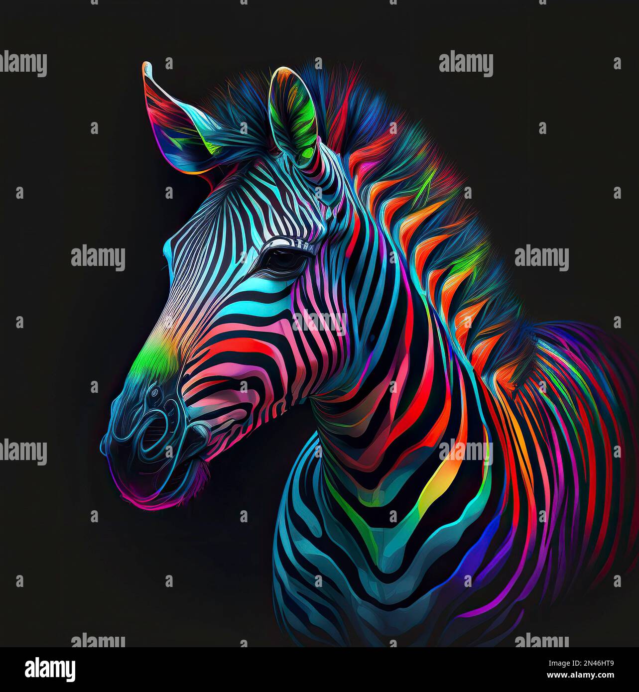 Rainbow Zebra Backgrounds