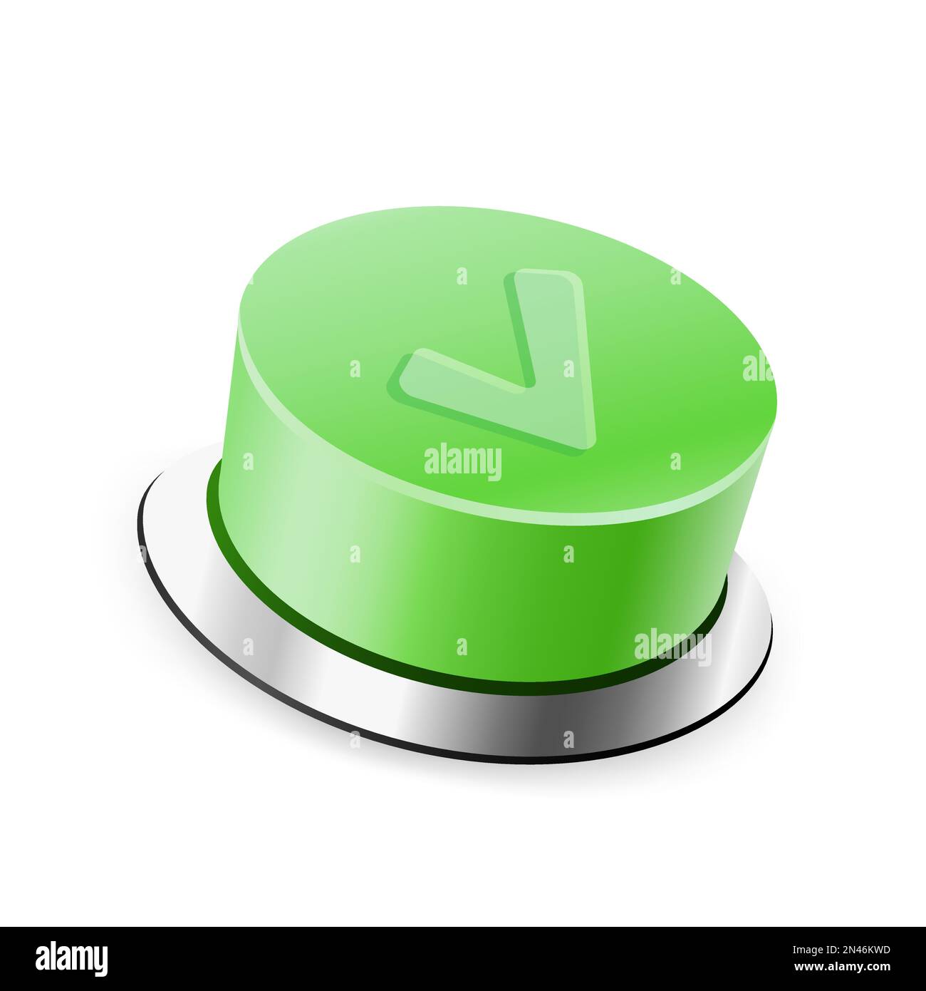 green approved button on white background Stock Vector Image & Art - Alamy