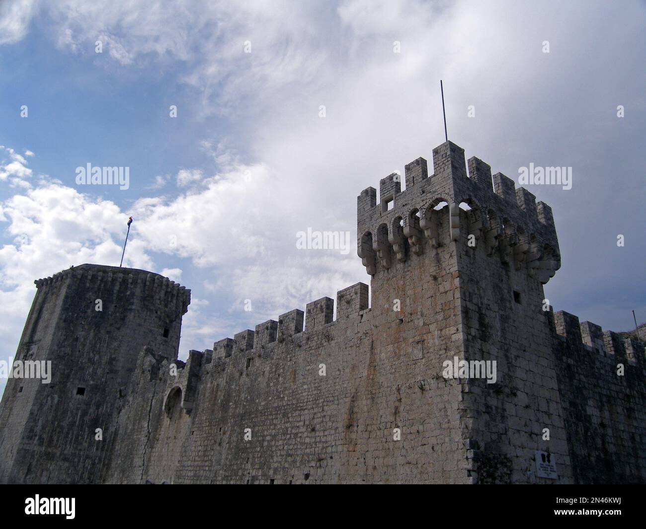 Kamerlengo is a medieval castle and fortress in Trogir, Croatia Stock ...