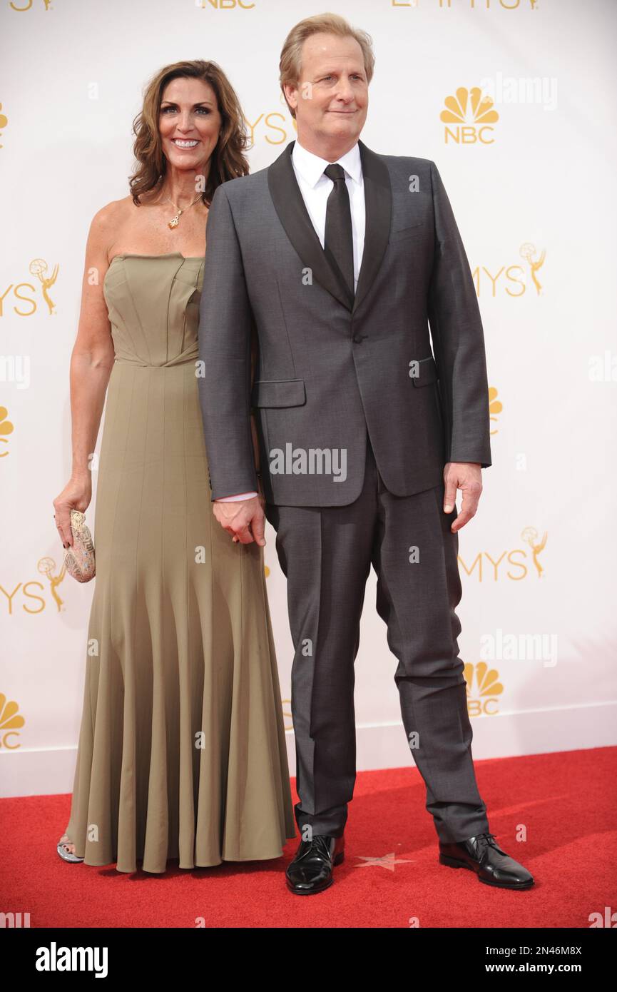 Kathleen Rosemary Treado, left, and Jeff Daniels arrives at the 66th ...