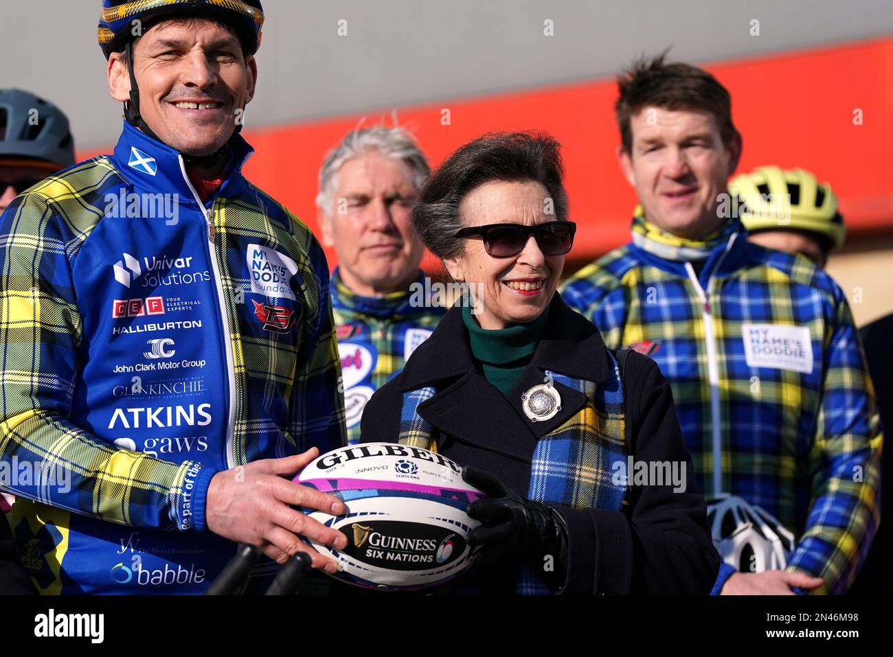 The Princess Royal and former Scotland captain Rob Wainwright during ...