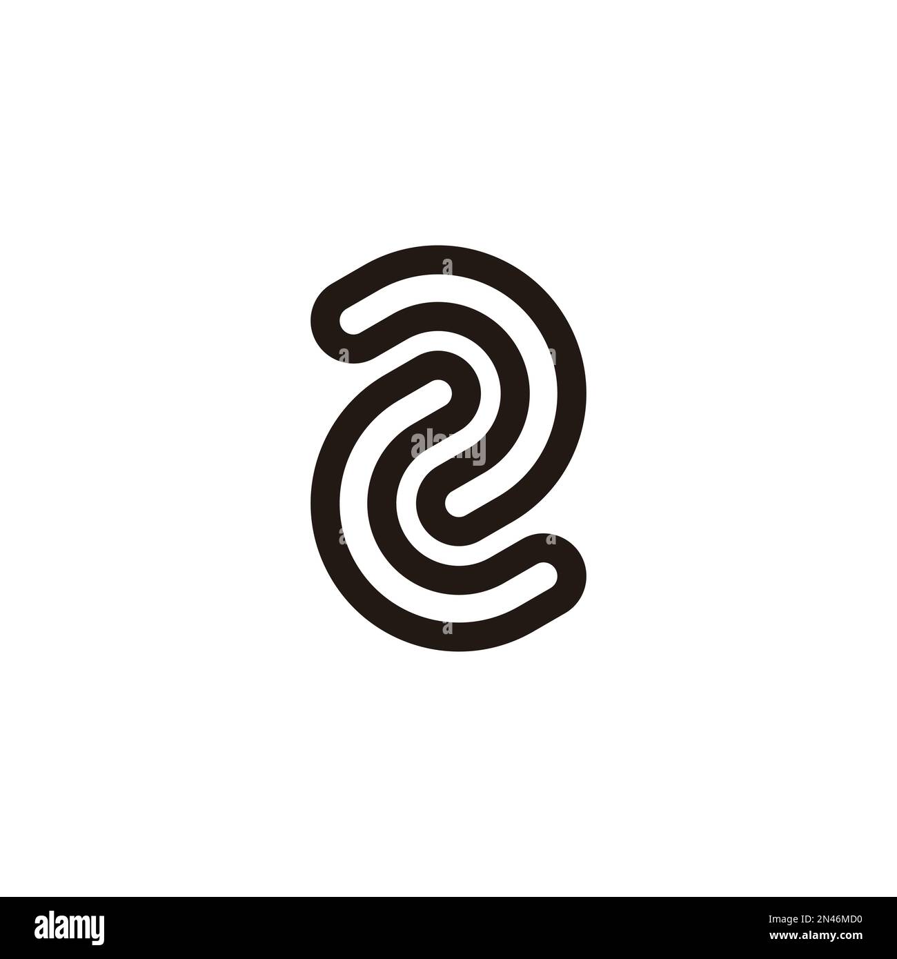 letter c2 outline geometric logo vector Stock Vector Image & Art - Alamy