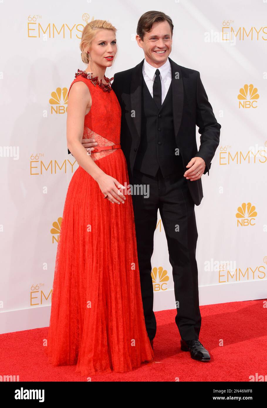 Claire Danes, left and Hugh Dancy arrive at the 66th Annual Primetime ...