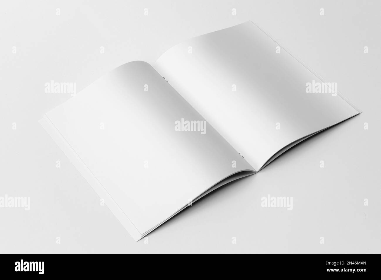 A4 Advertising Magazine Brochure Mockup 3D Rendering White Background ...
