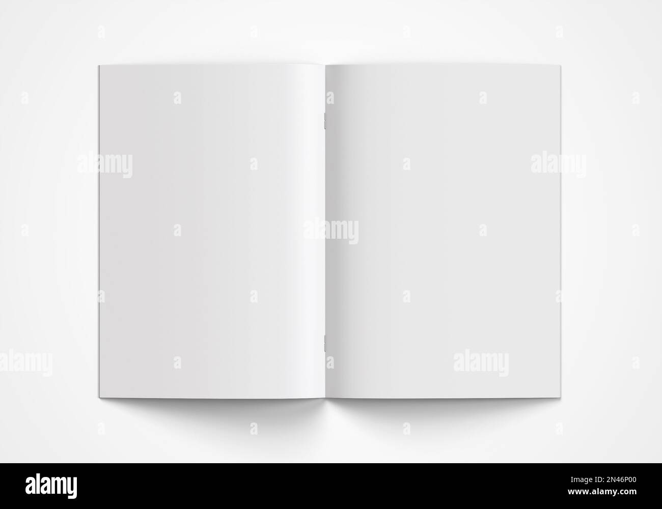 A4 Advertising Magazine Brochure Mockup 3D Rendering White Background ...