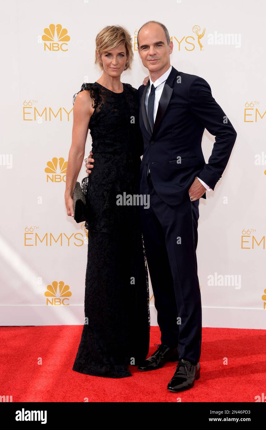 Karyn Kelly, left, and Michael Kelly arrive at the 66th Primetime Emmy ...
