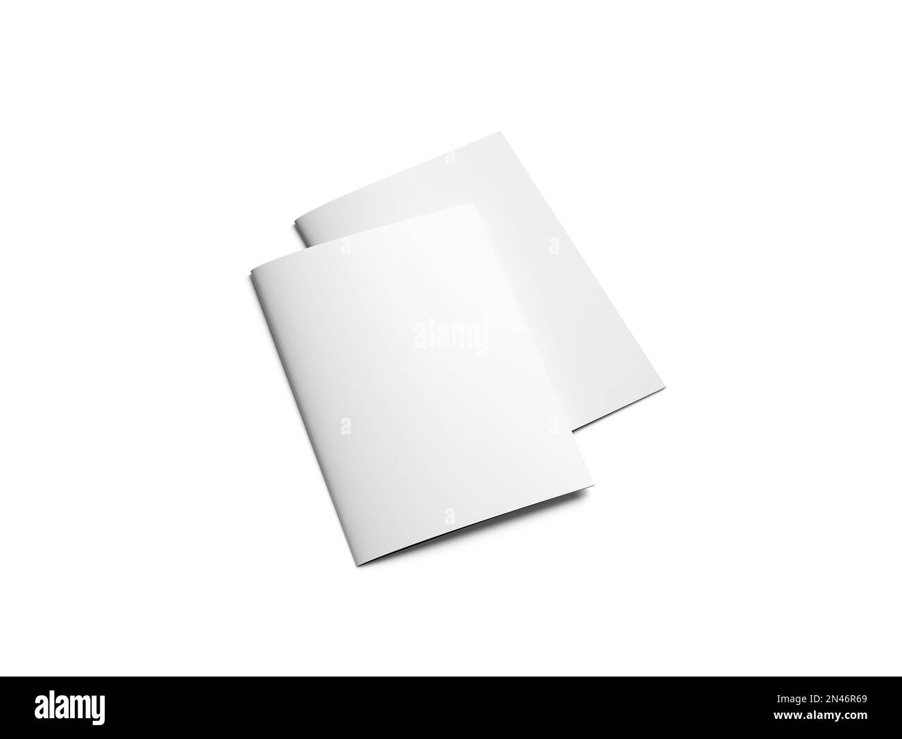 A4 Advertising Magazine Brochure Mockup 3D Rendering White Background ...