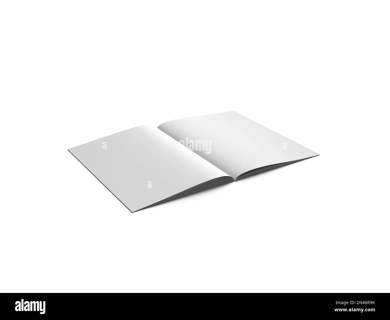 A4 Advertising Magazine Brochure Mockup 3D Rendering White Background ...