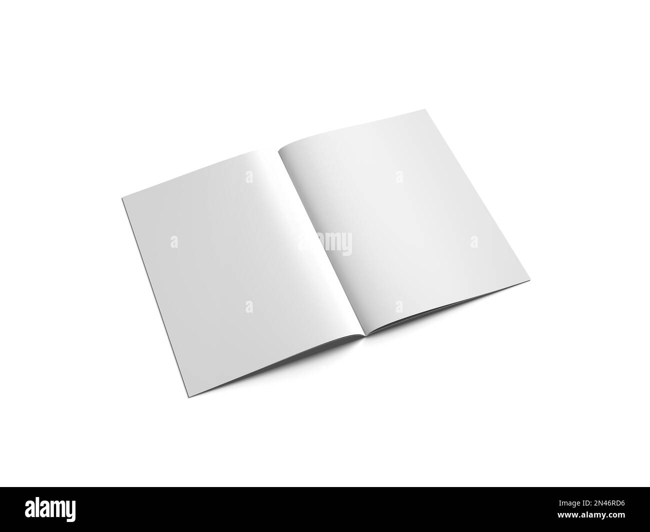 A4 Advertising Magazine Brochure Mockup 3D Rendering White Background ...
