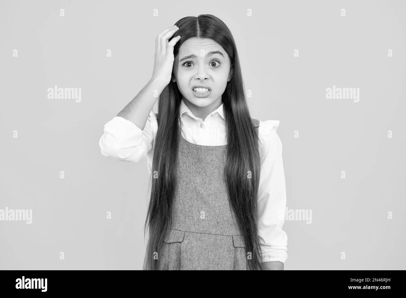 Angry brunette female Black and White Stock Photos & Images - Alamy