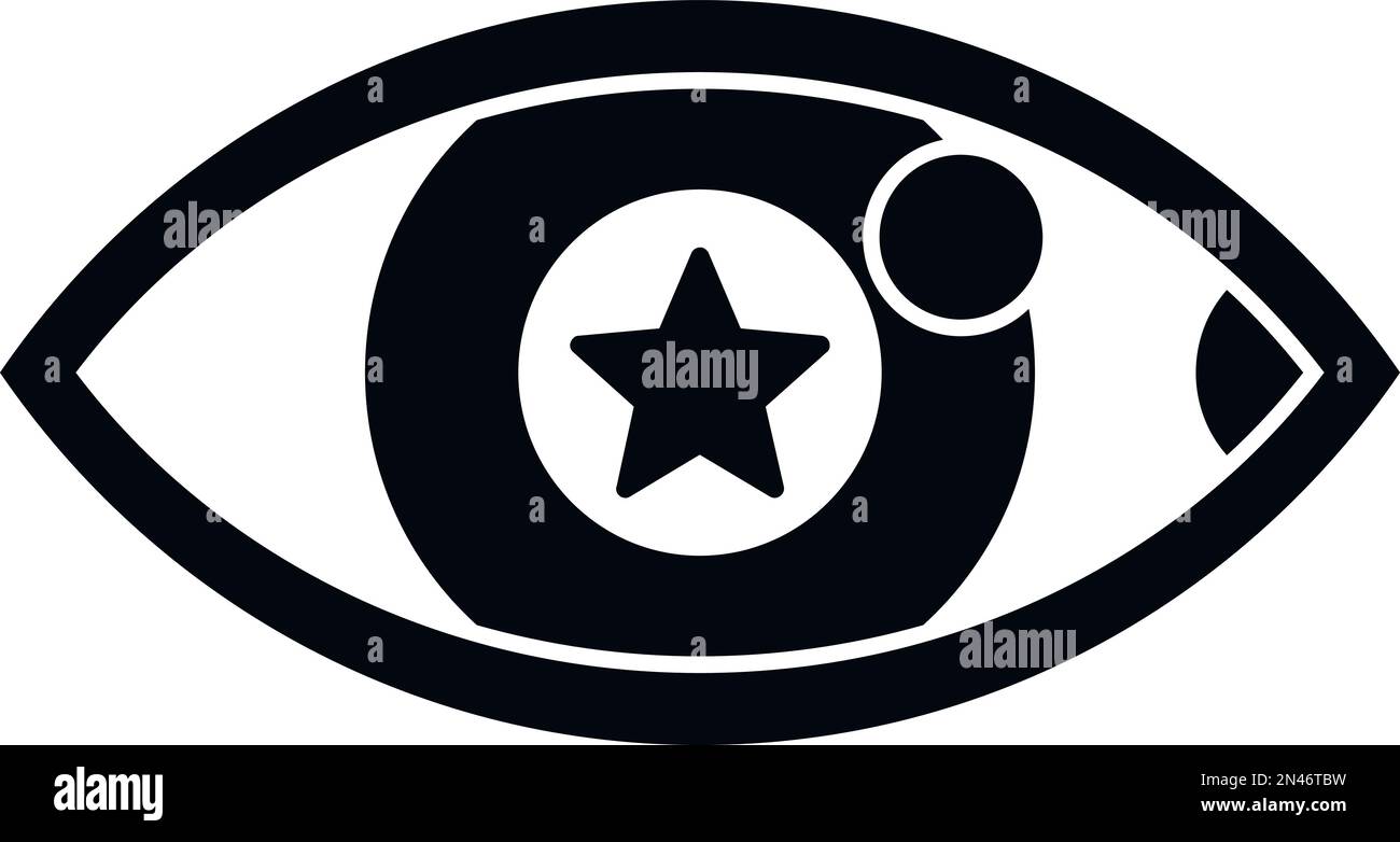 Eye brand ambassador icon simple vector. Social media. Gift review ...