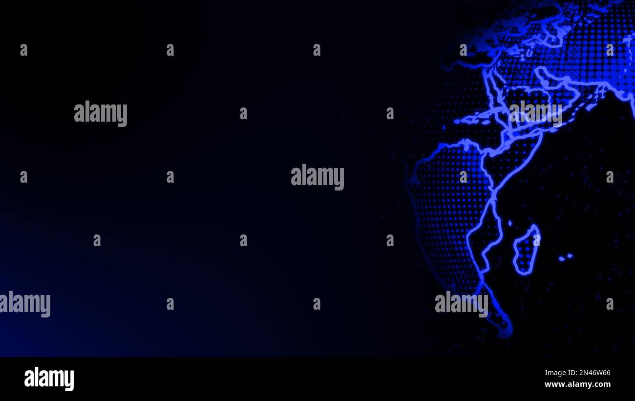 Techy earth map globe. Abstract colorful particles earth globe Stock ...