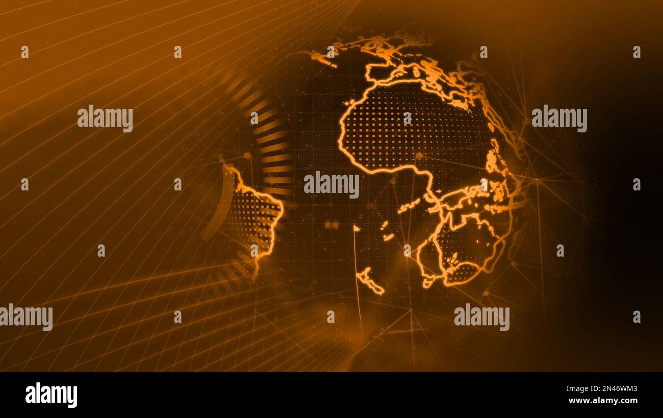 Techy earth map globe. Abstract colorful particles earth globe Stock ...