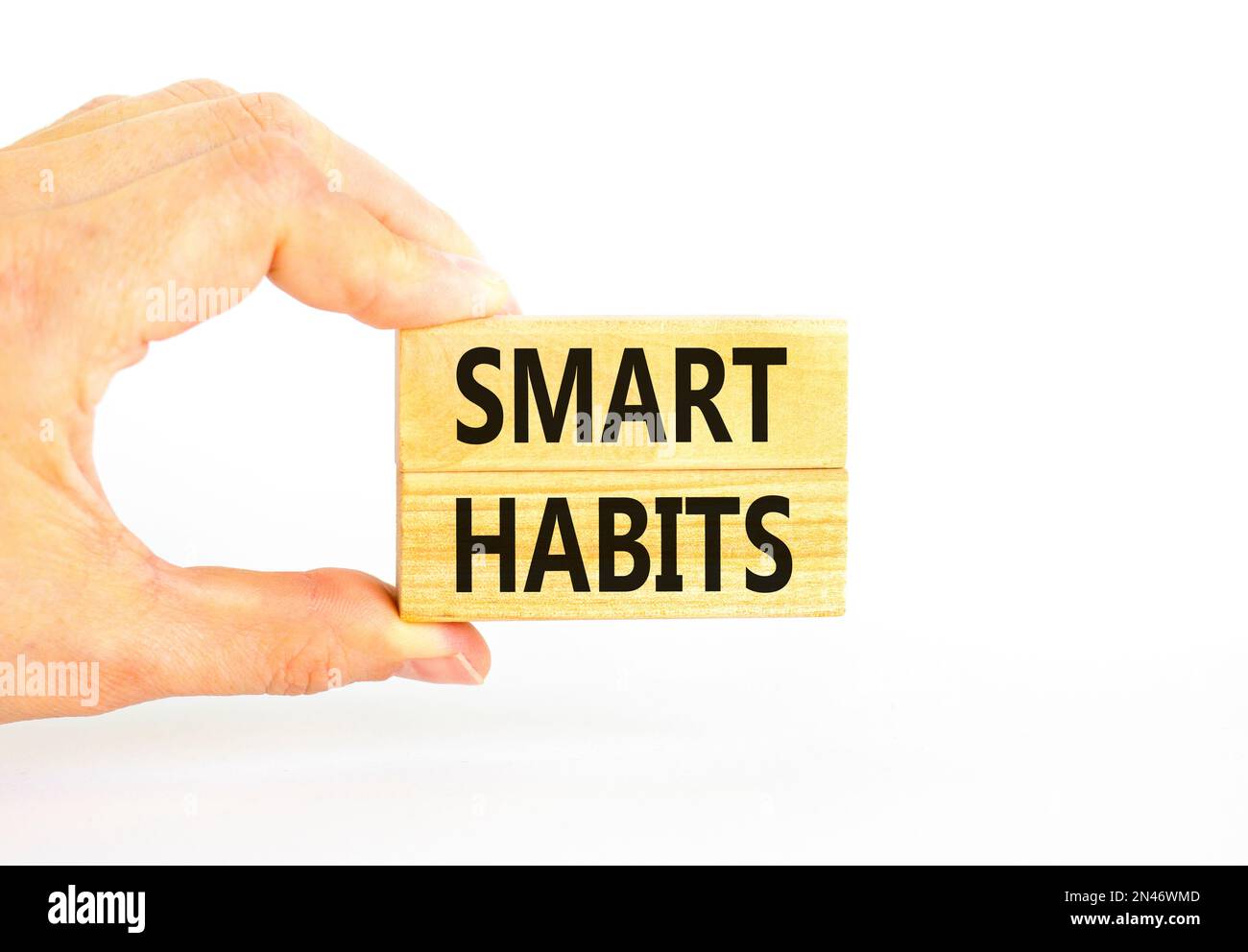 Smart habits symbol. Concept words Smart habits on wooden blocks ...