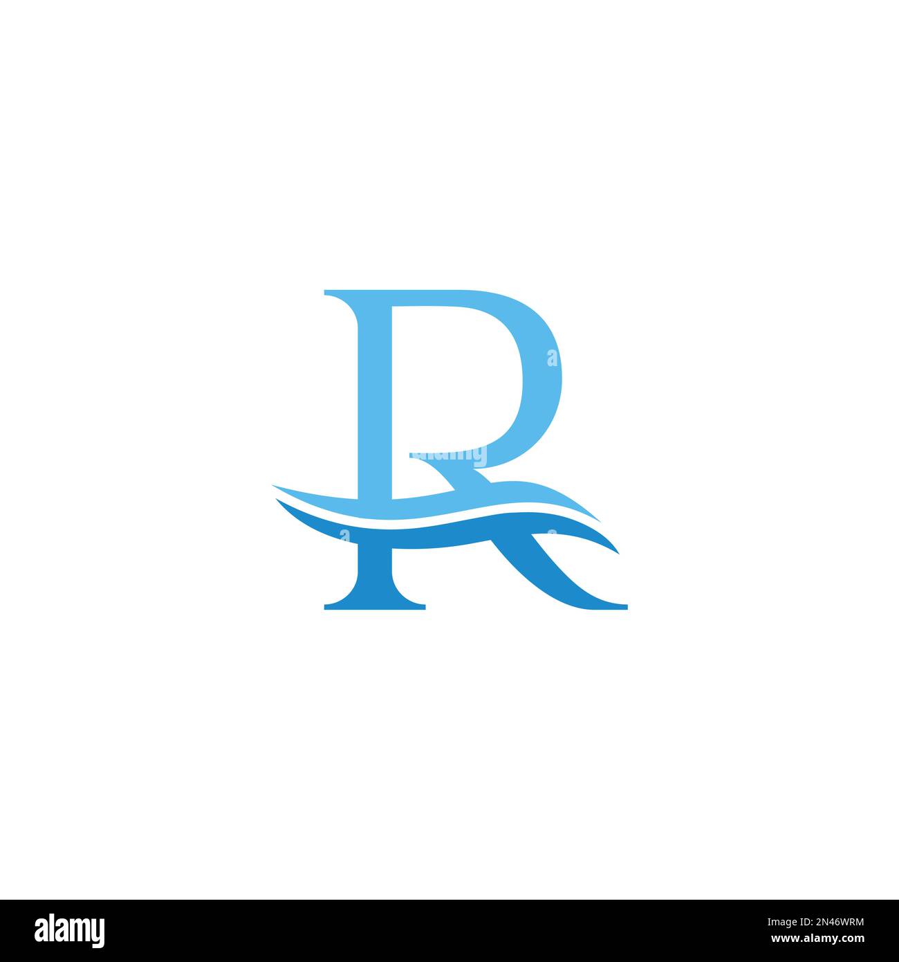 letter r river wavy simple logo vector Stock Vector Image & Art - Alamy